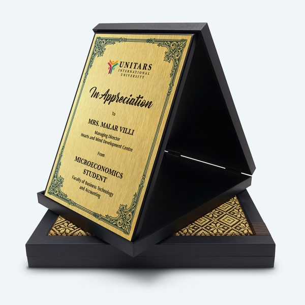 6" X 8" Budget Plaque With Exclusive Songket Box : Appreciation Plaque ...